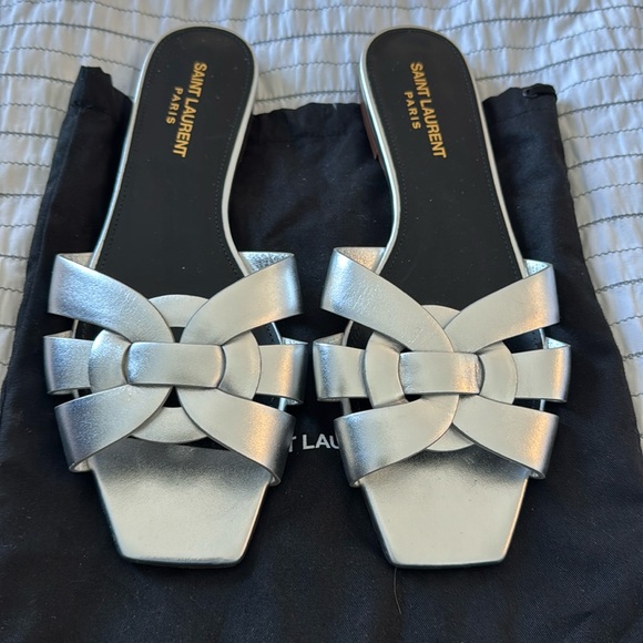 Yves Saint Laurent | Shoes | Ysl Tribute Sandal Flat | Poshmark